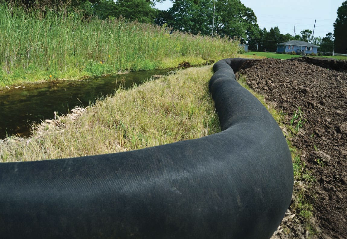 Compost Filter Sock for Stormwater from Carthage Mills